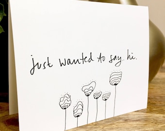 Just saying hi card | Etsy