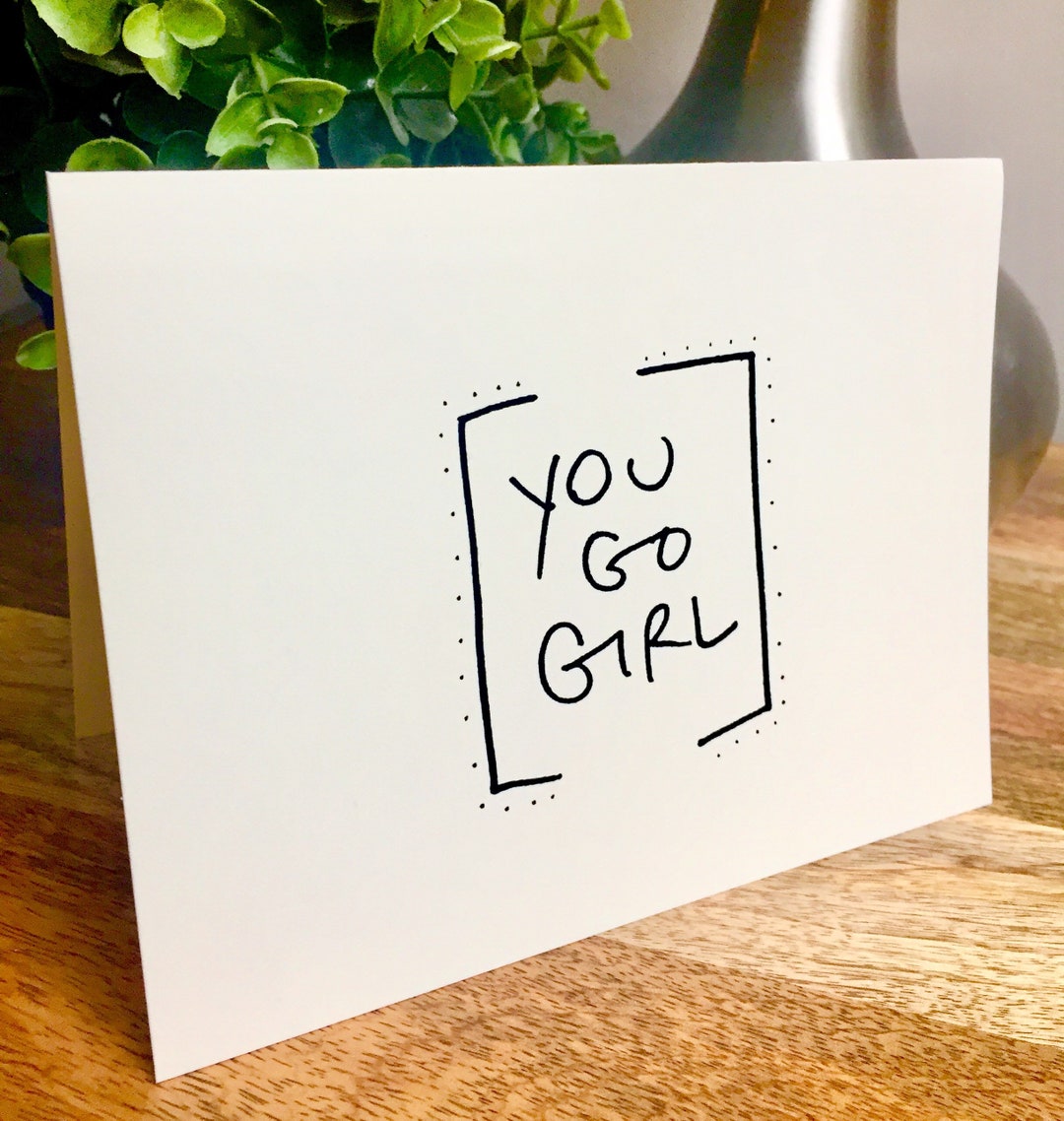 You Go Girl, Encouragement Card, Women's Day Cards - Etsy