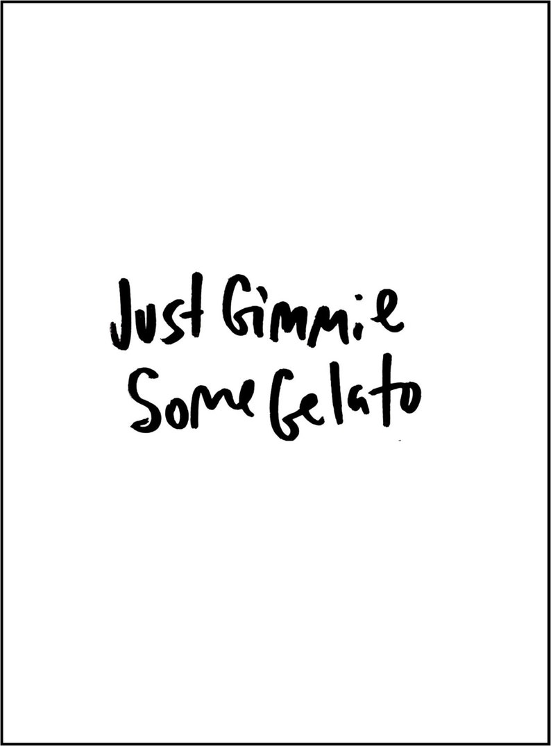 Gelato, Instant Download, Printable Art, Wall Decor, Print, Food Print ...