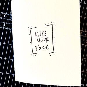 Miss Your Face Card, Social Distance/quarantine Card, Reach Out With ...