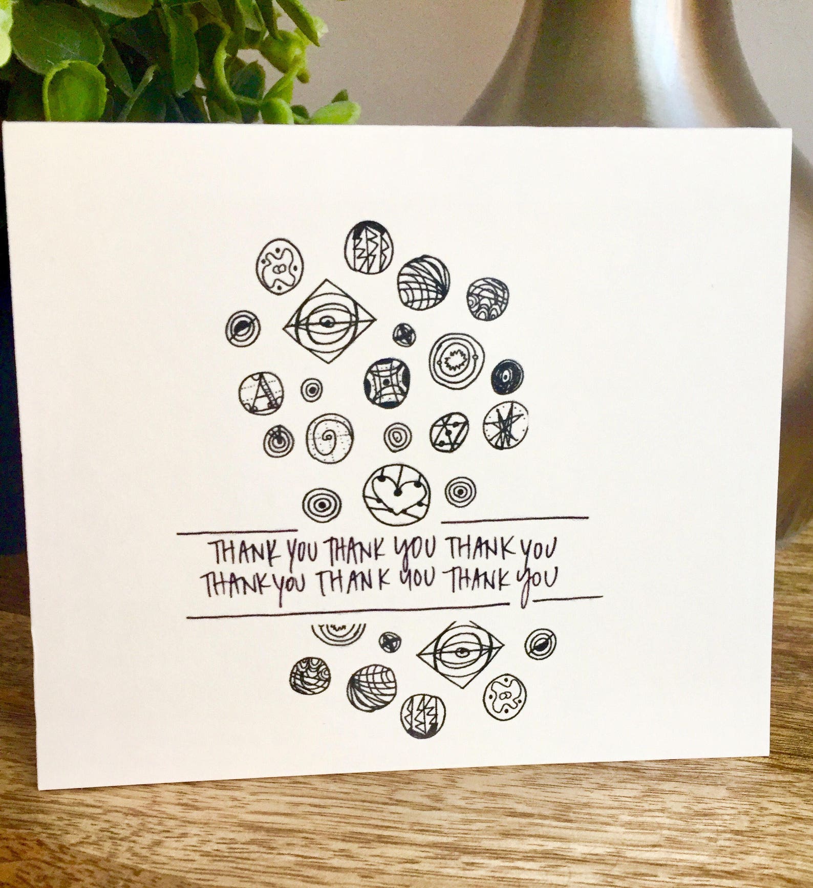 Geographic Print Thank You Card Science Lover Thank You Card - Etsy