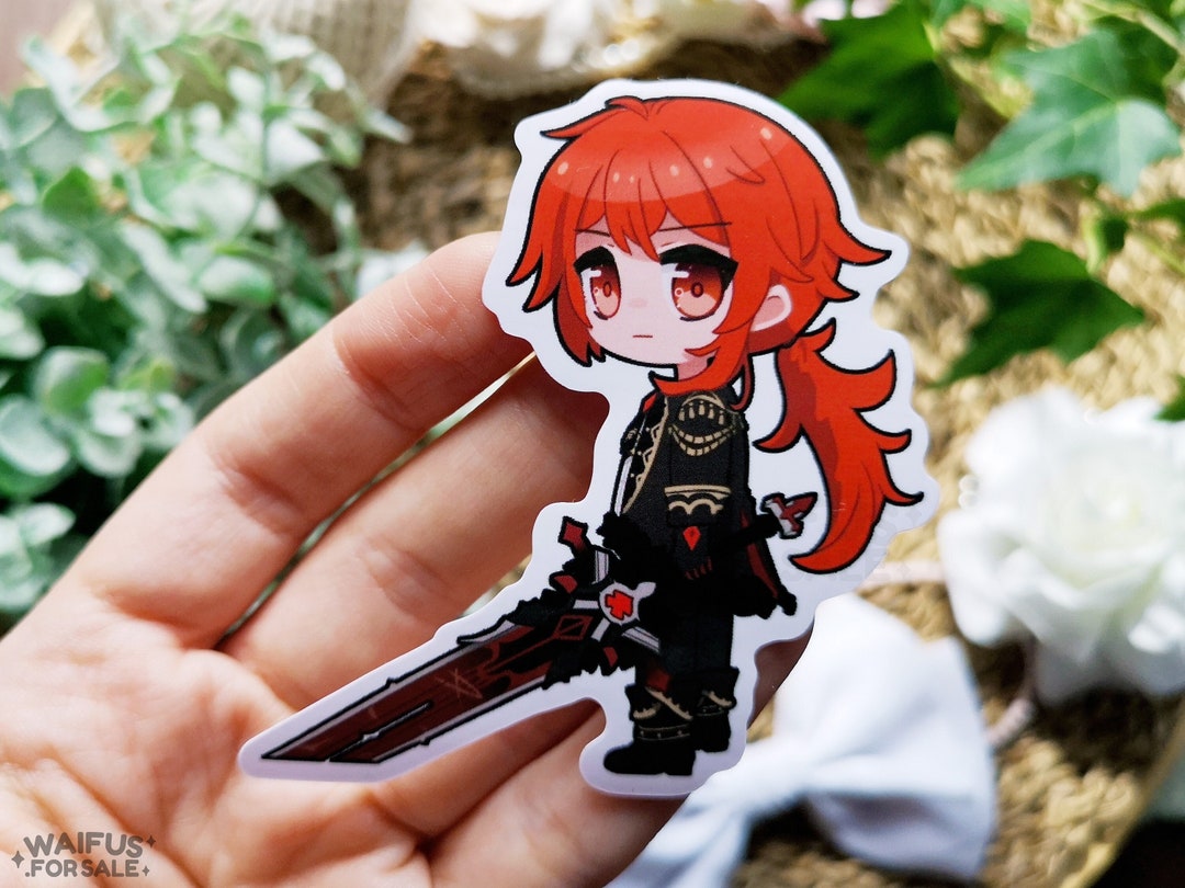 Diluc Genshin Impact Vinyl Sticker - Etsy