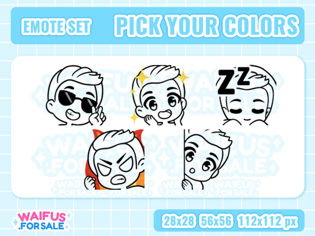 Pick Your Colors EMOTE SET - Etsy Österreich