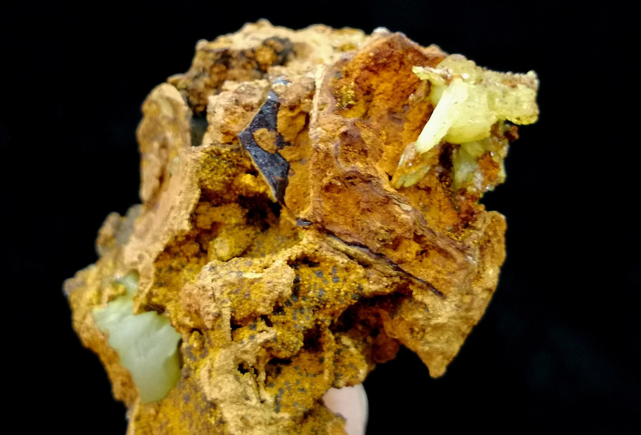 38mm Light Green Adamite cluster on brown Limonite Natural | Etsy