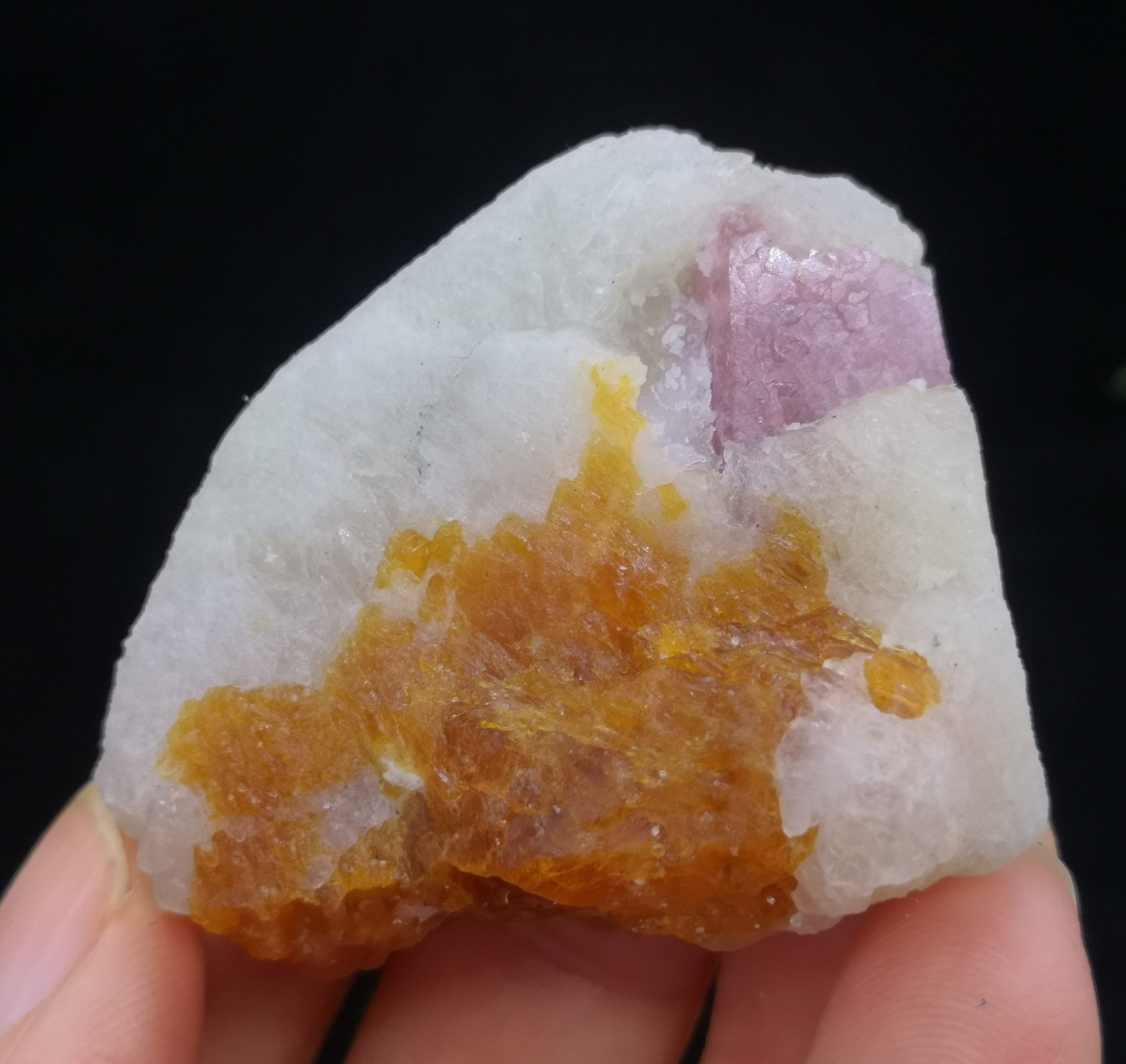 28g 42mm FLUORESCENT Spinel Crystals on White Marble, Natural Mineral ...