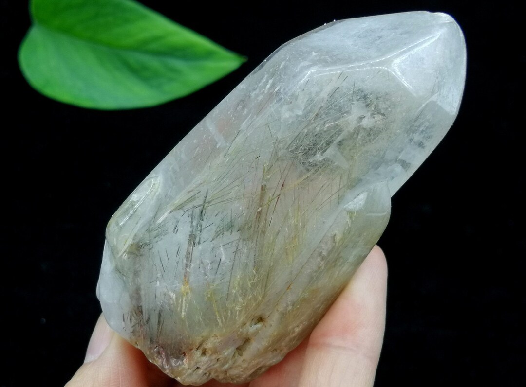 84mm 155g Polished POWERFUL Large Quartz Crystal With Rutile Inclusion ...