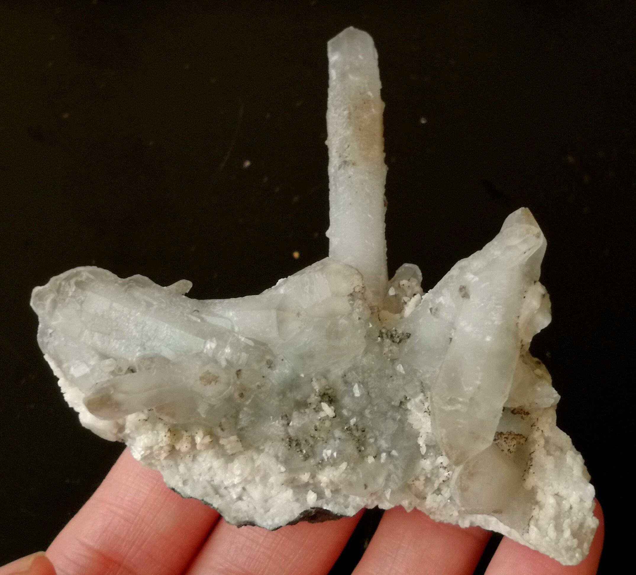 82mm Unusual Double Terminated Skeletal Quartz & Dolomite Mineral ...