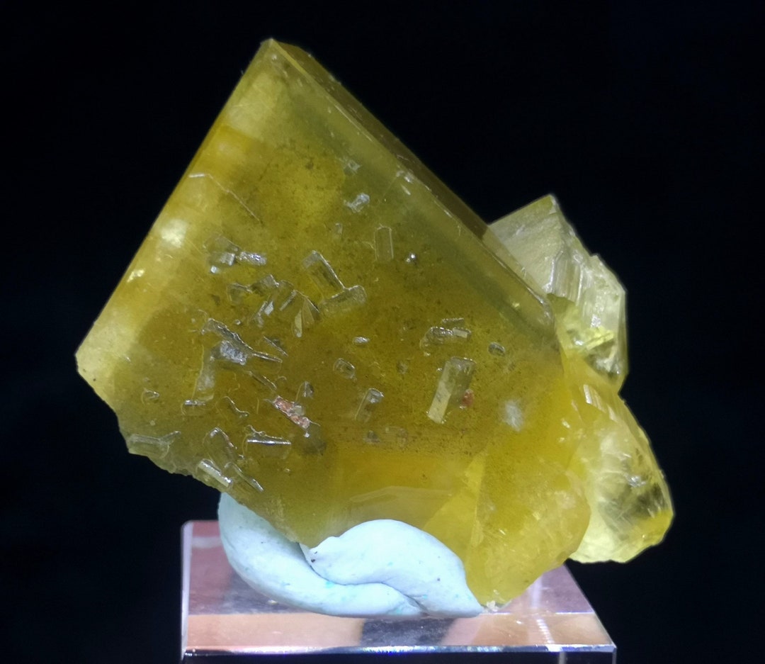28mm Cute Golden Yellow Barite, Natural Mineral Specimen From China ...