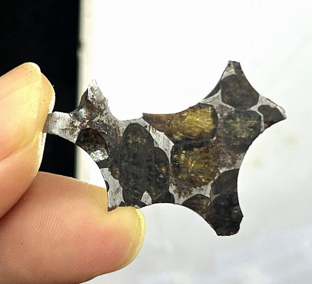 30mm Beautiful Pallasite Meteorite Slice, Real Meteorite, for Meteorite ...