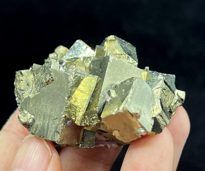 39mm 78g Shiny Pyrite Cluster From Shangbao Hunan China, Natural ...