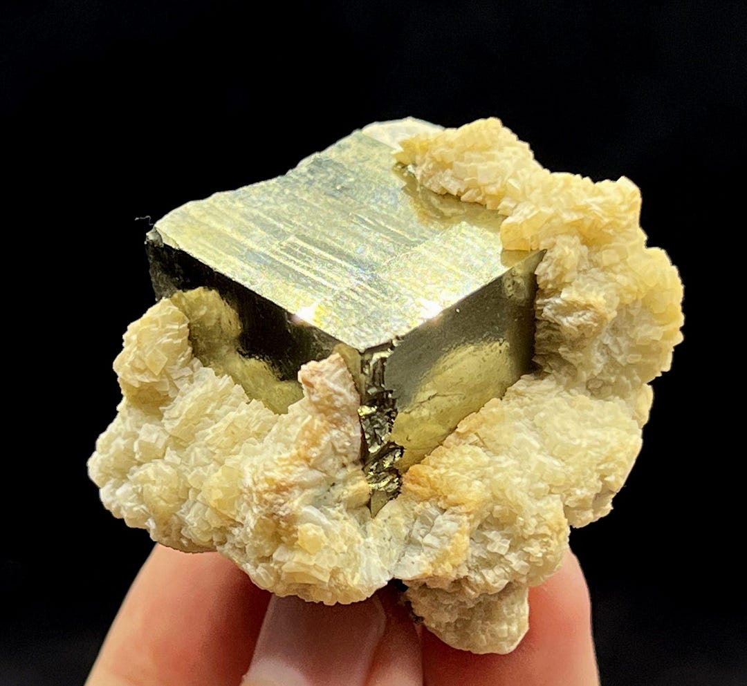 Shiny Pyrite With Dolomite & Quartz From Shangbao Hunan China, 39mm 99g ...