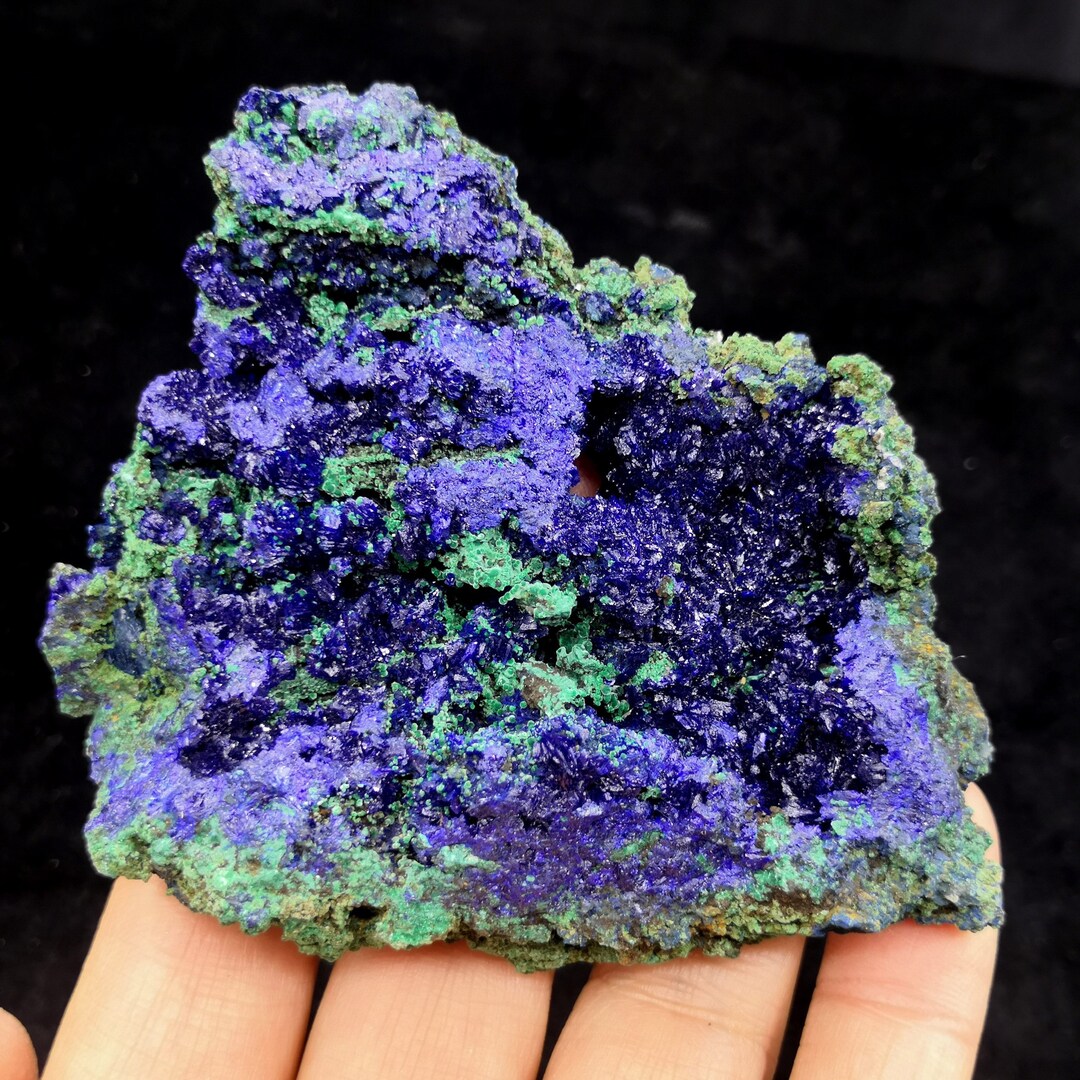 90mm Both Sides Beautiful Sparkling Blue Azurite With Green Malachite ...