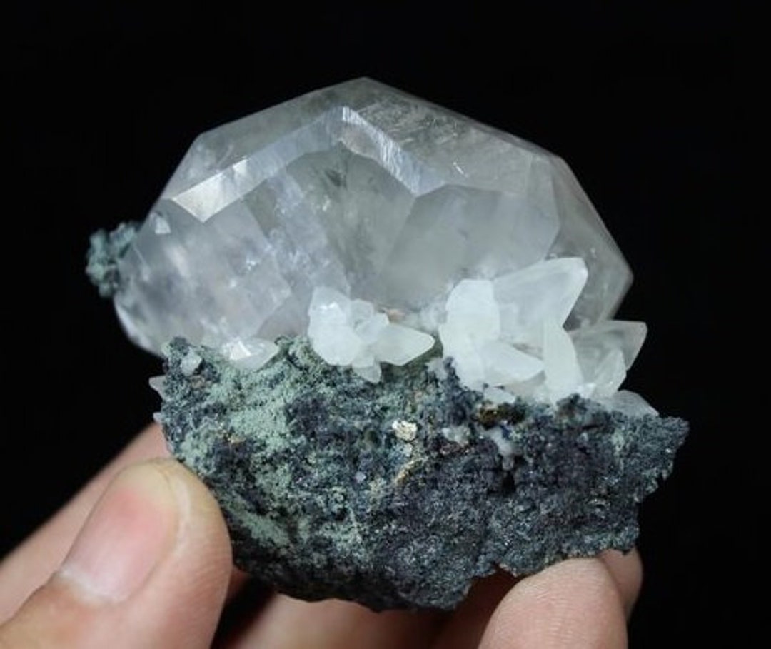 60mm 70g TWIN Calcite Crystals on Matrix, Natural Mineral Specimen From ...