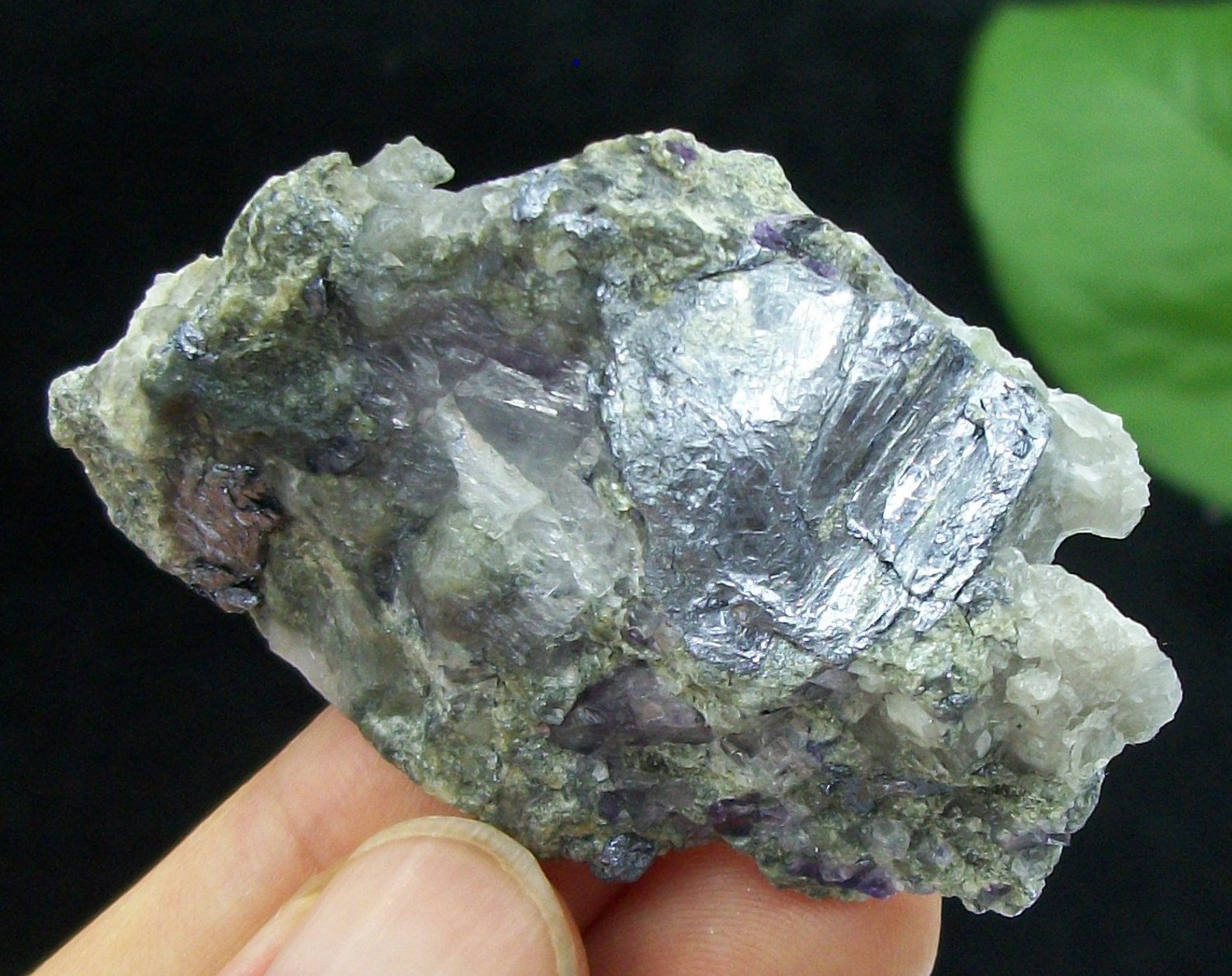 Bright Silver-gray Molybdenite & Quartz on Matrix Mineral - Etsy