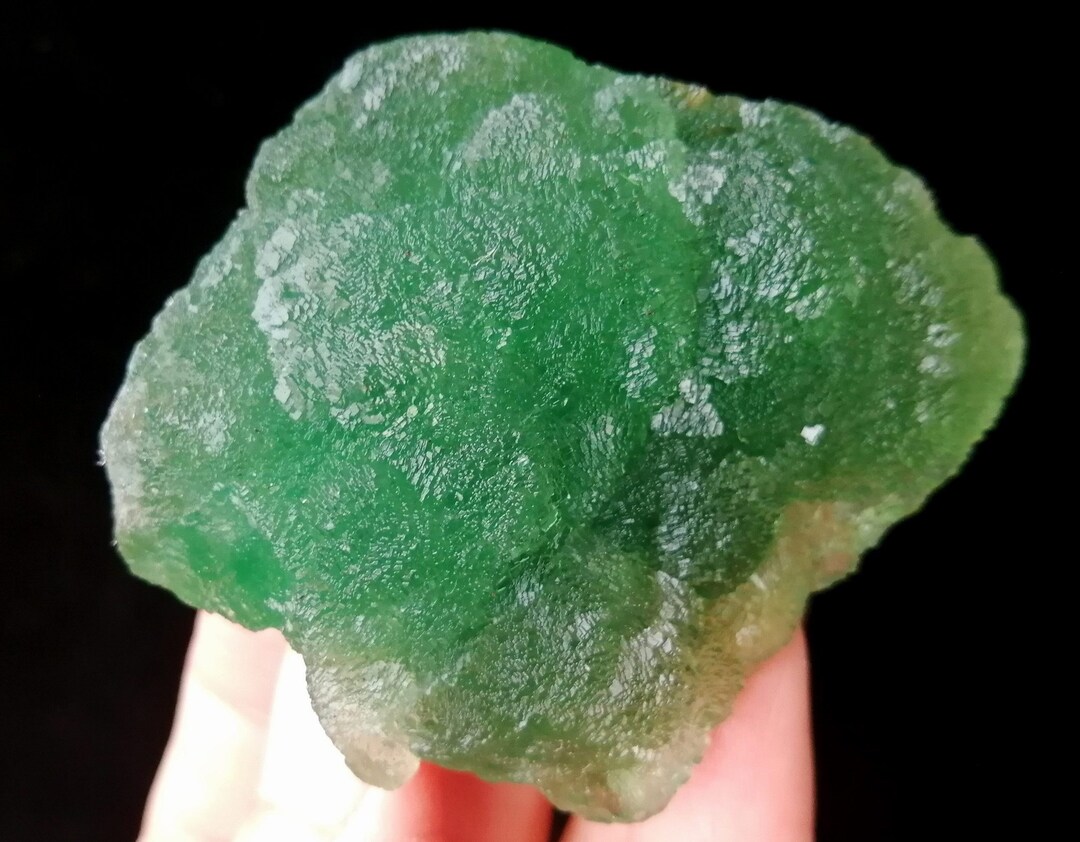 106g 65mm SPARKLING Damage Free Translucent Botryoidal Jade Green ...
