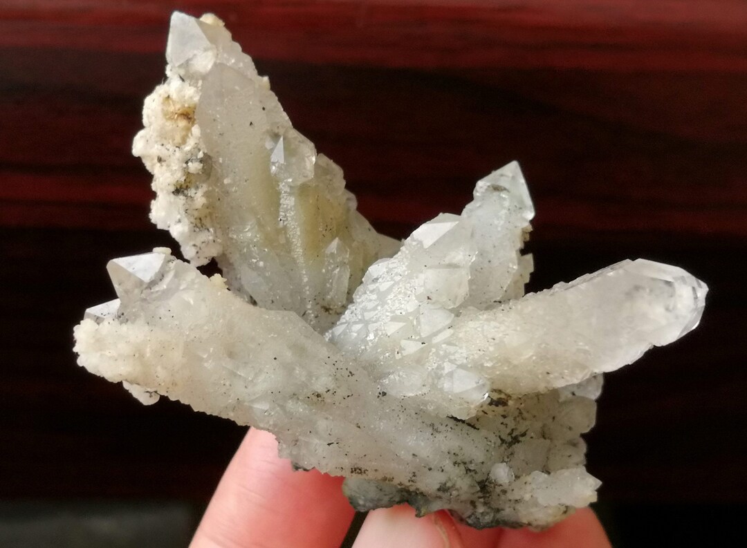 67mm UNUSUAL Terminated Skeletal Quartz With White Dolomite, Natural ...