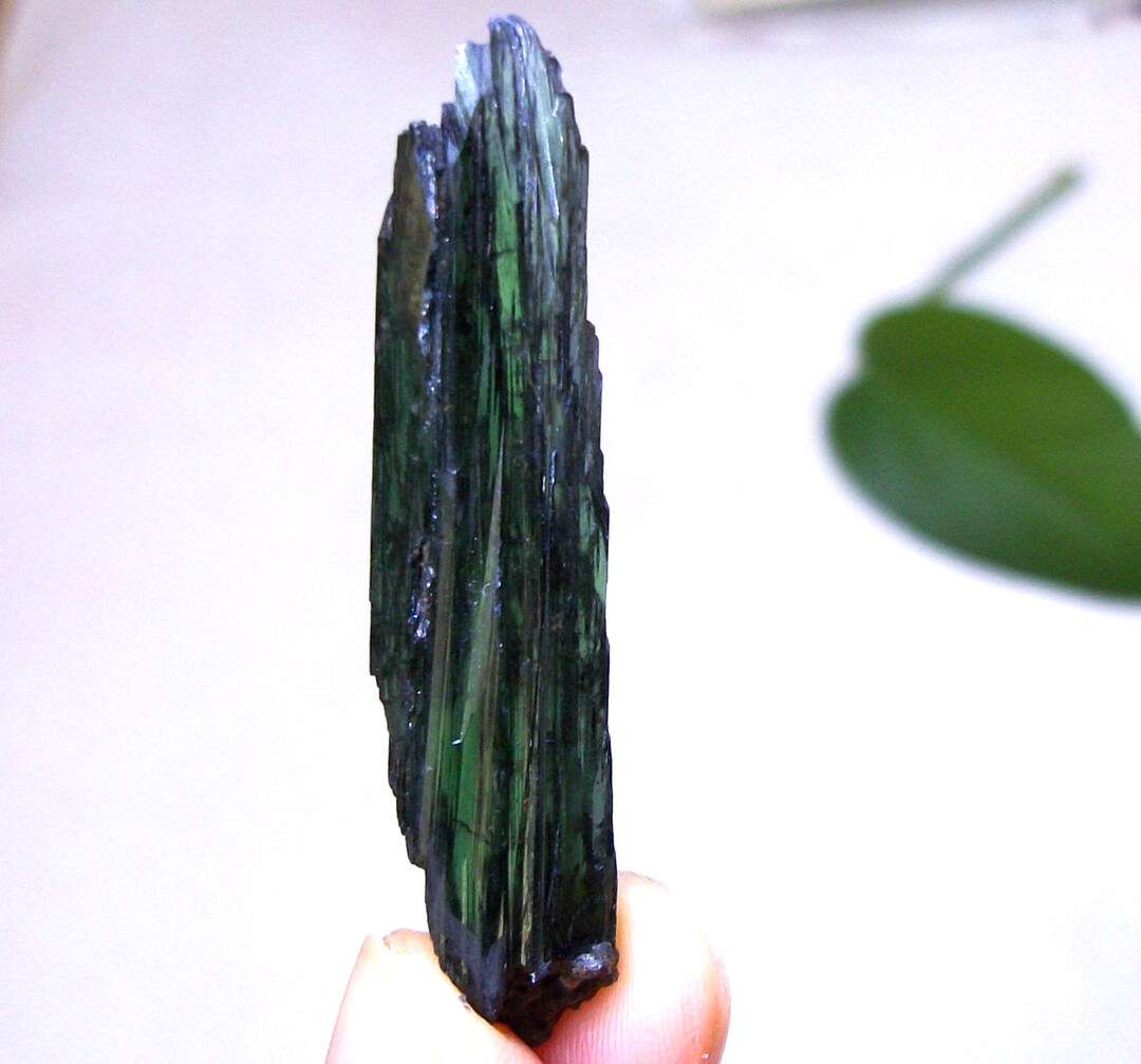 44mm Great Color GEMMY GREEN Vivianite Crystal Pendant Size Mineral ...