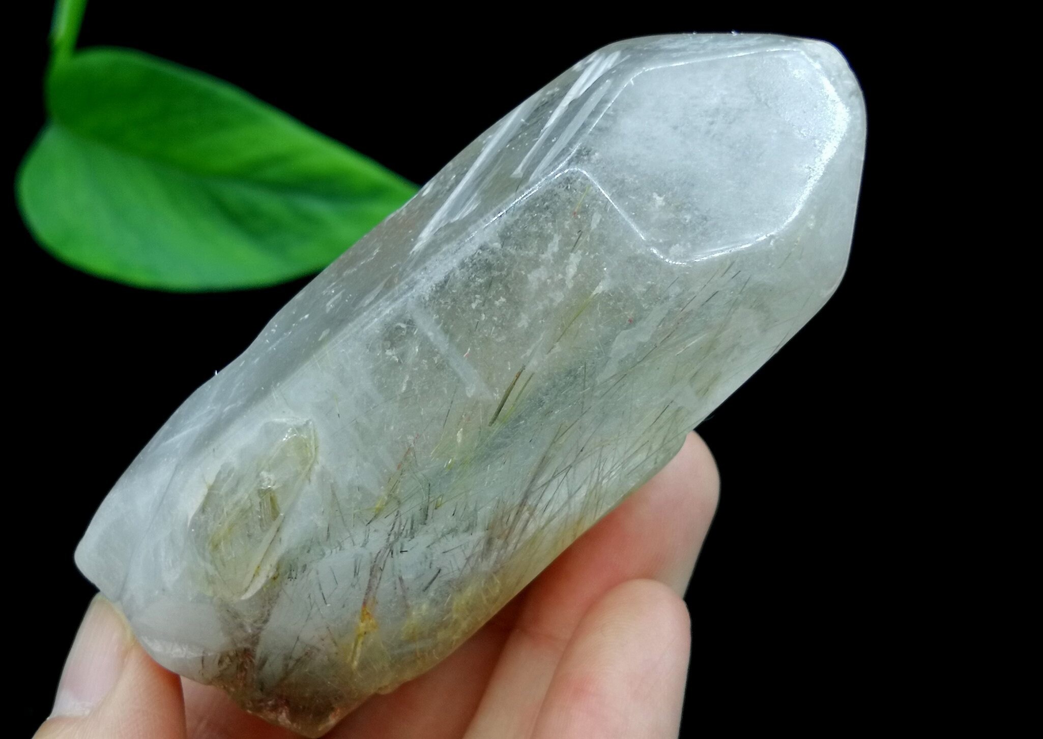 84mm 155g polished POWERFUL Large Quartz crystal with Rutile | Etsy