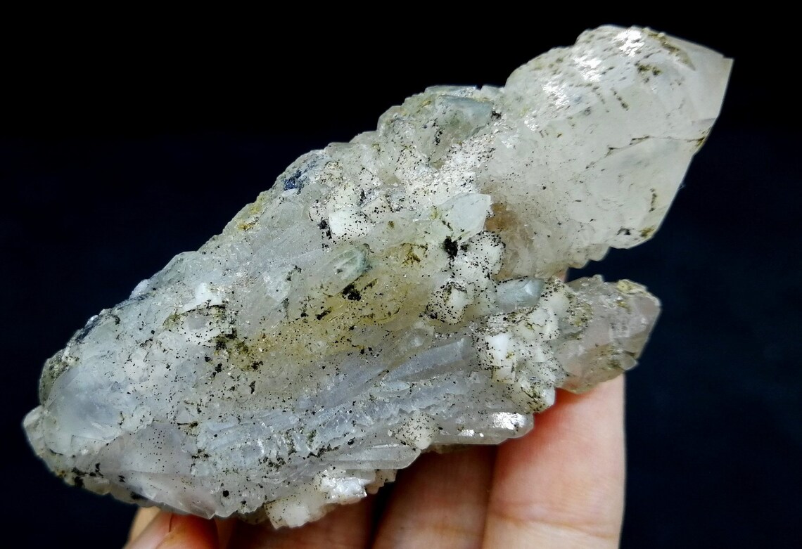 85mm 69g Dolomite on Double Terminated Skeletal Quartz Mineral Specimen ...