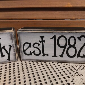 Farmhouse Personalized Wooden Stacking Block Set Rustic Family Name ...