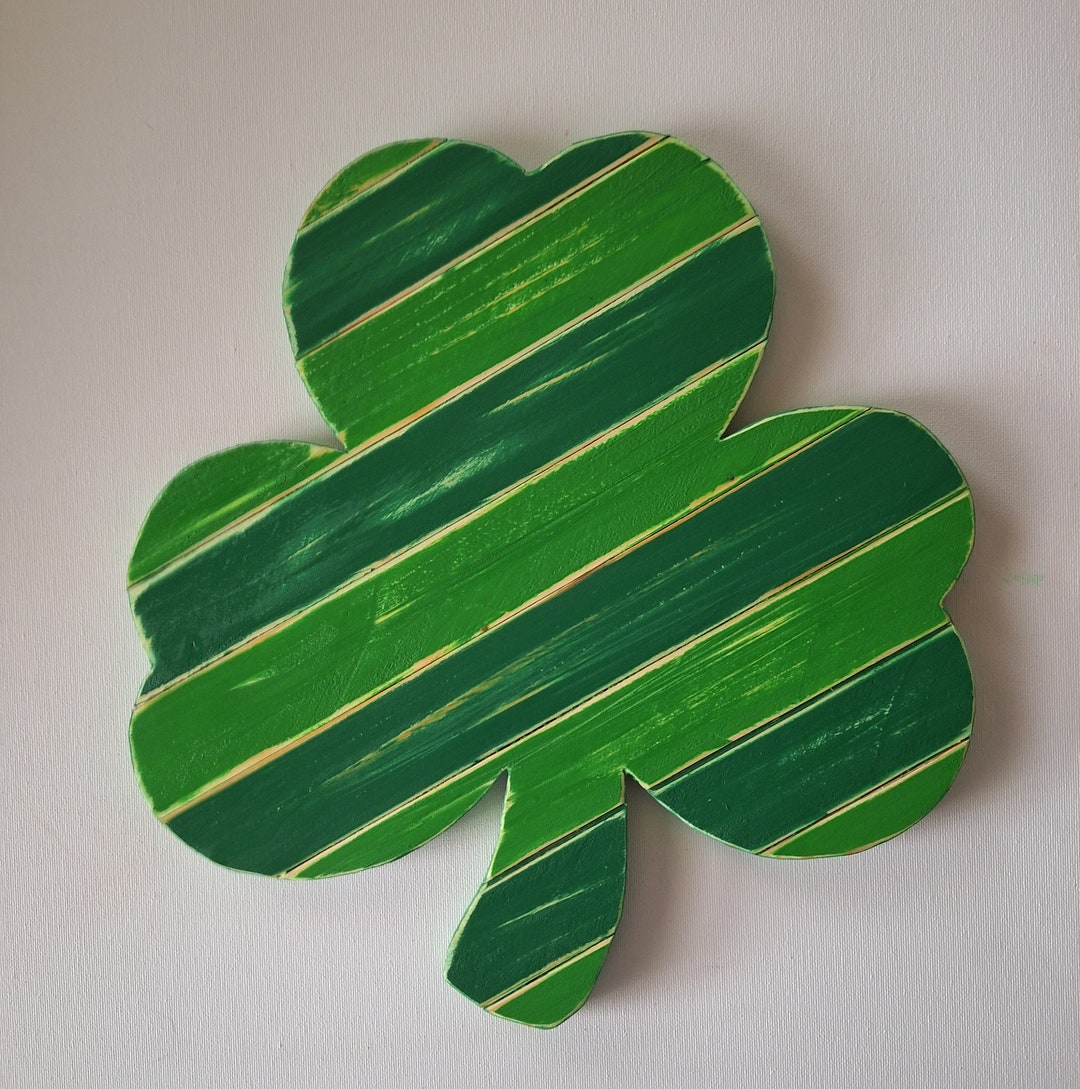 Primitive Irish Wood Shamrock Sign Rustic St Patrick's Shelf Sitter - Etsy