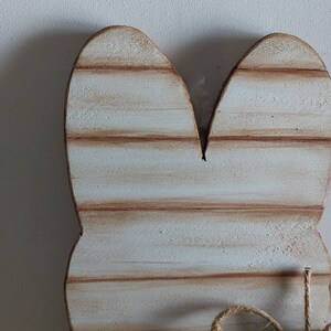 Primitive Wood Easter Bunny Sign Decor Rustic Shelf Sitter Spring ...