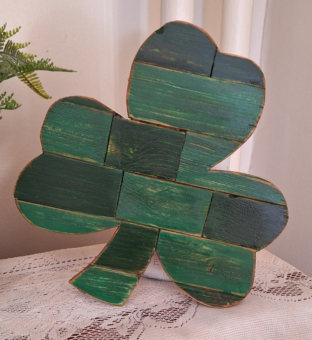 Primitive Irish Wood Shamrock Sign Rustic St Patrick's Shelf Sitter - Etsy
