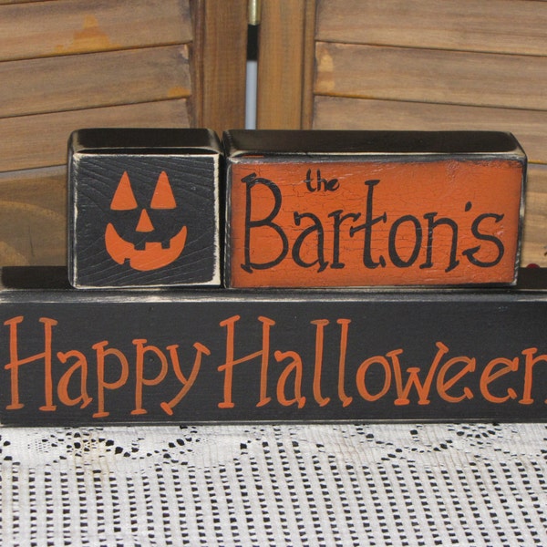 Halloween Blocks - Etsy