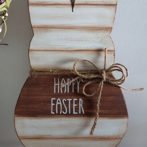 Primitive Wood Easter Bunny Sign Decor Rustic Shelf Sitter Spring ...
