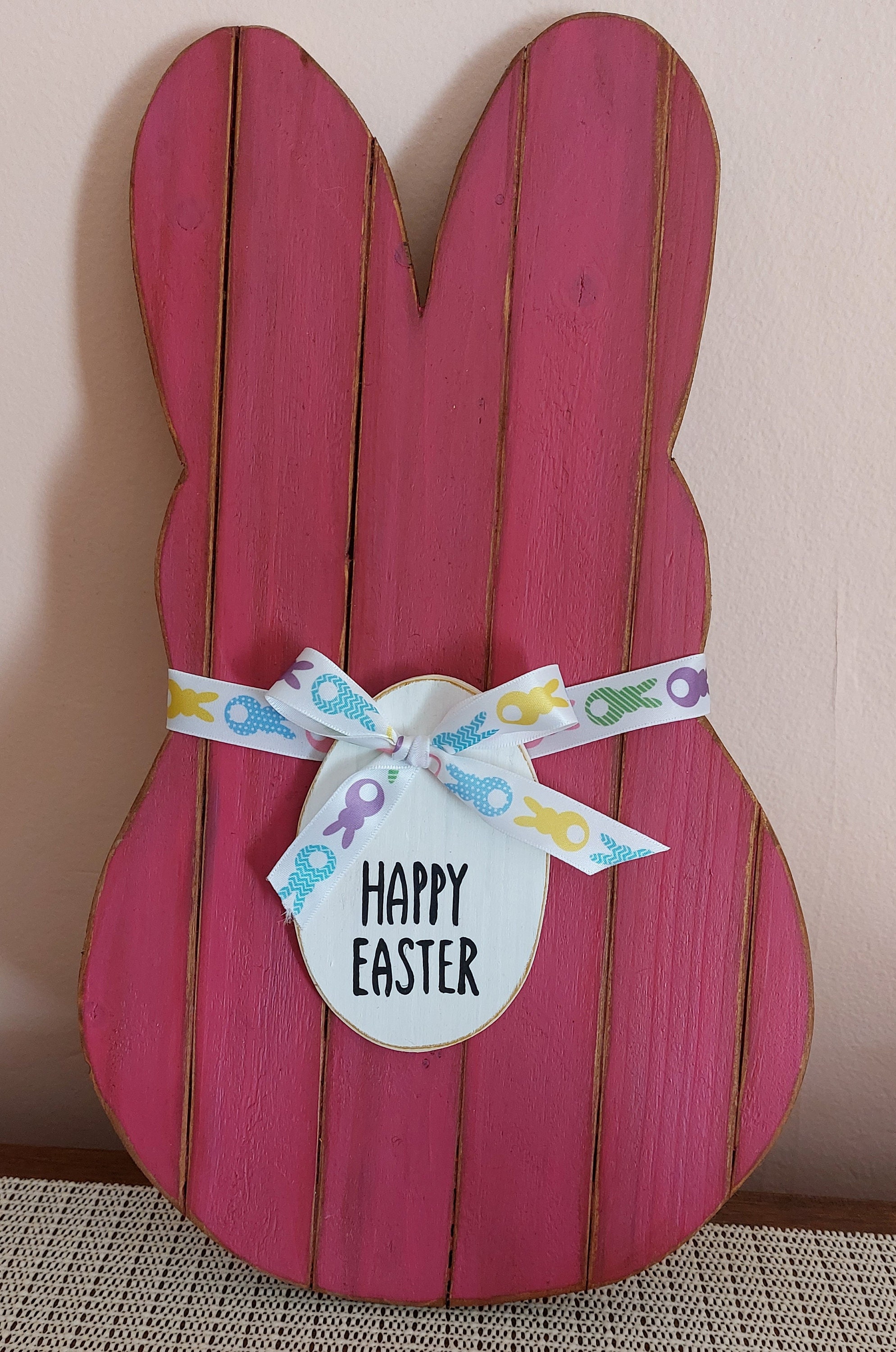 Primitive Wood Easter Bunny Sign Rustic Holiday Decor Prim | Etsy