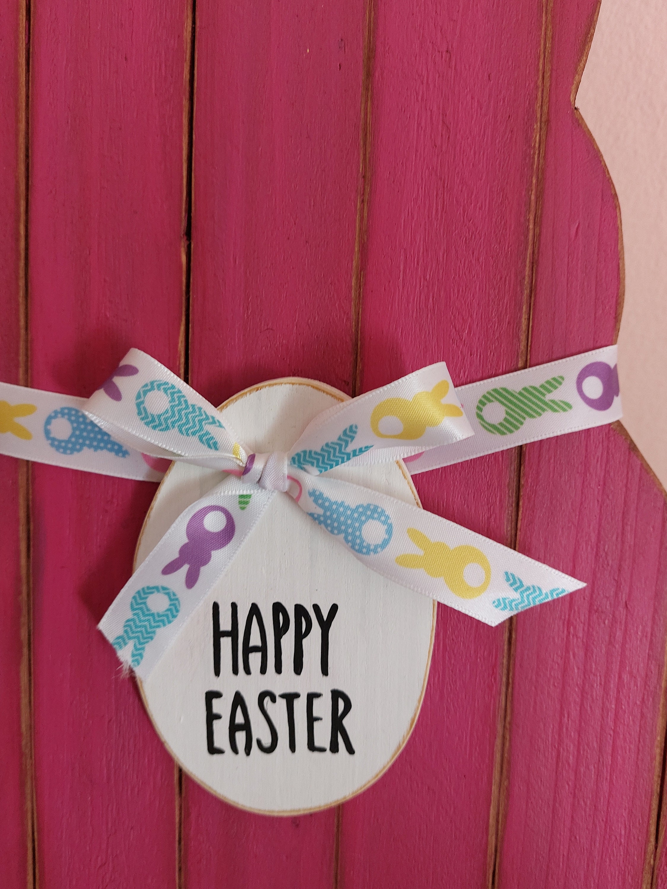 Primitive Wood Easter Bunny Sign Rustic Holiday Decor Prim | Etsy