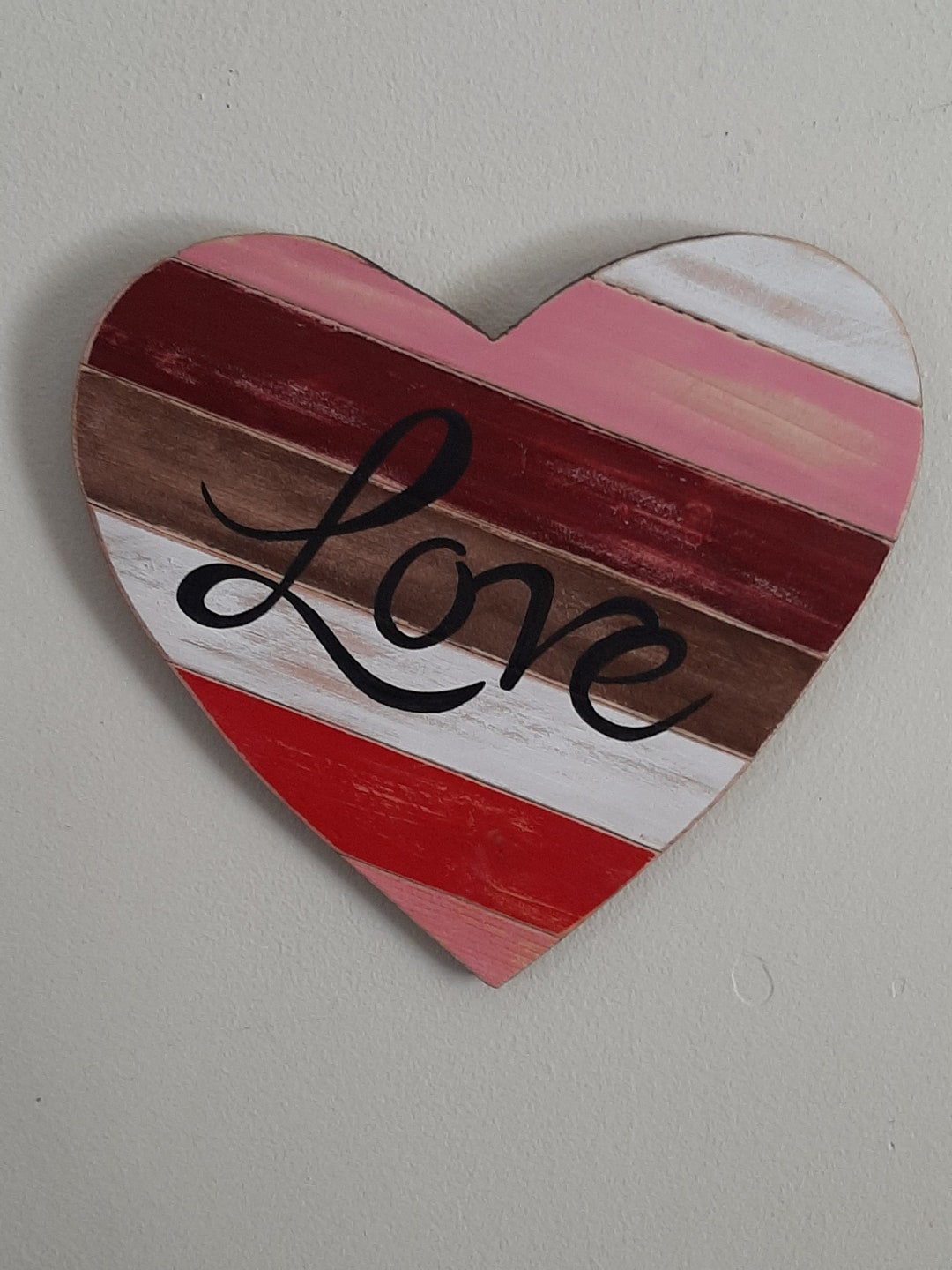 Rustic Farmhouse Country Primitive Wood Heart Valentine's Day Love Home ...