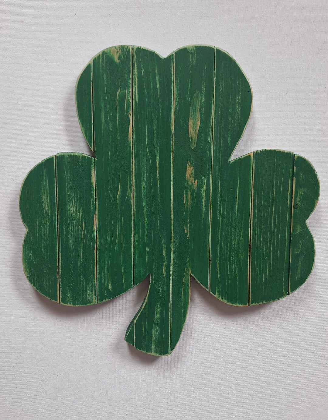 Primitive Rustic Irish Wall Hanging Sign Distressed Shamrock Shelf ...