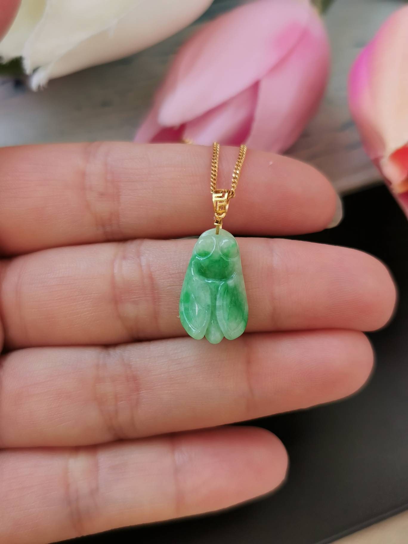 Imperial Green Vein Type A Grade A Natural Jadeite Jade Fei Cui Mini 3D ...