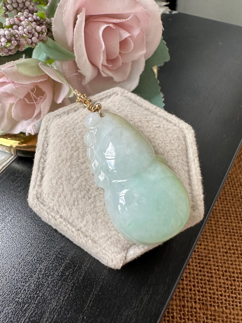 Tri Colour Type A Grade A Natural Jadeite Jade Fei Cui Calabash Hulu ...
