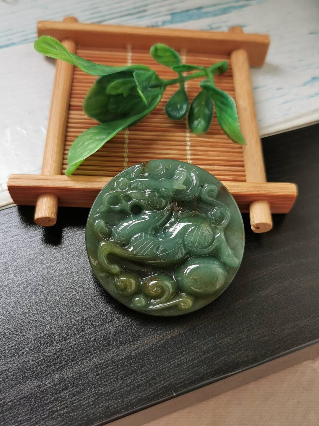 Unique Icy Tri Colour Type A Grade A Natural Jadeite Jade Fei Cui Qi ...