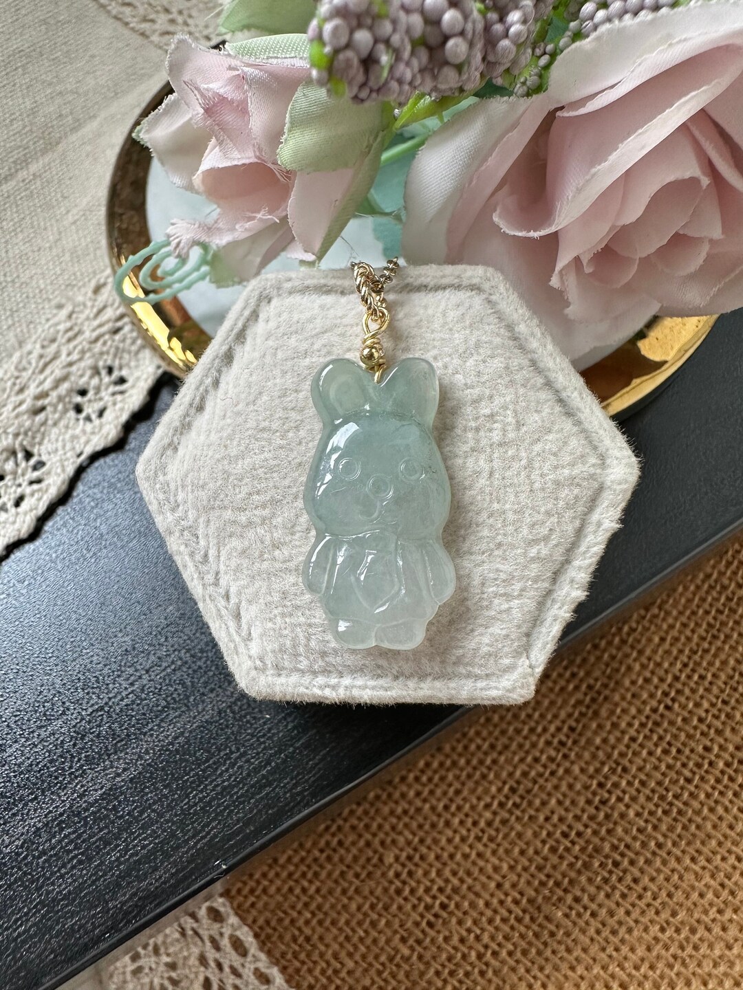 Icy Light Faint Green Type A Grade A Natural Jadeite Jade Fei Cui ...
