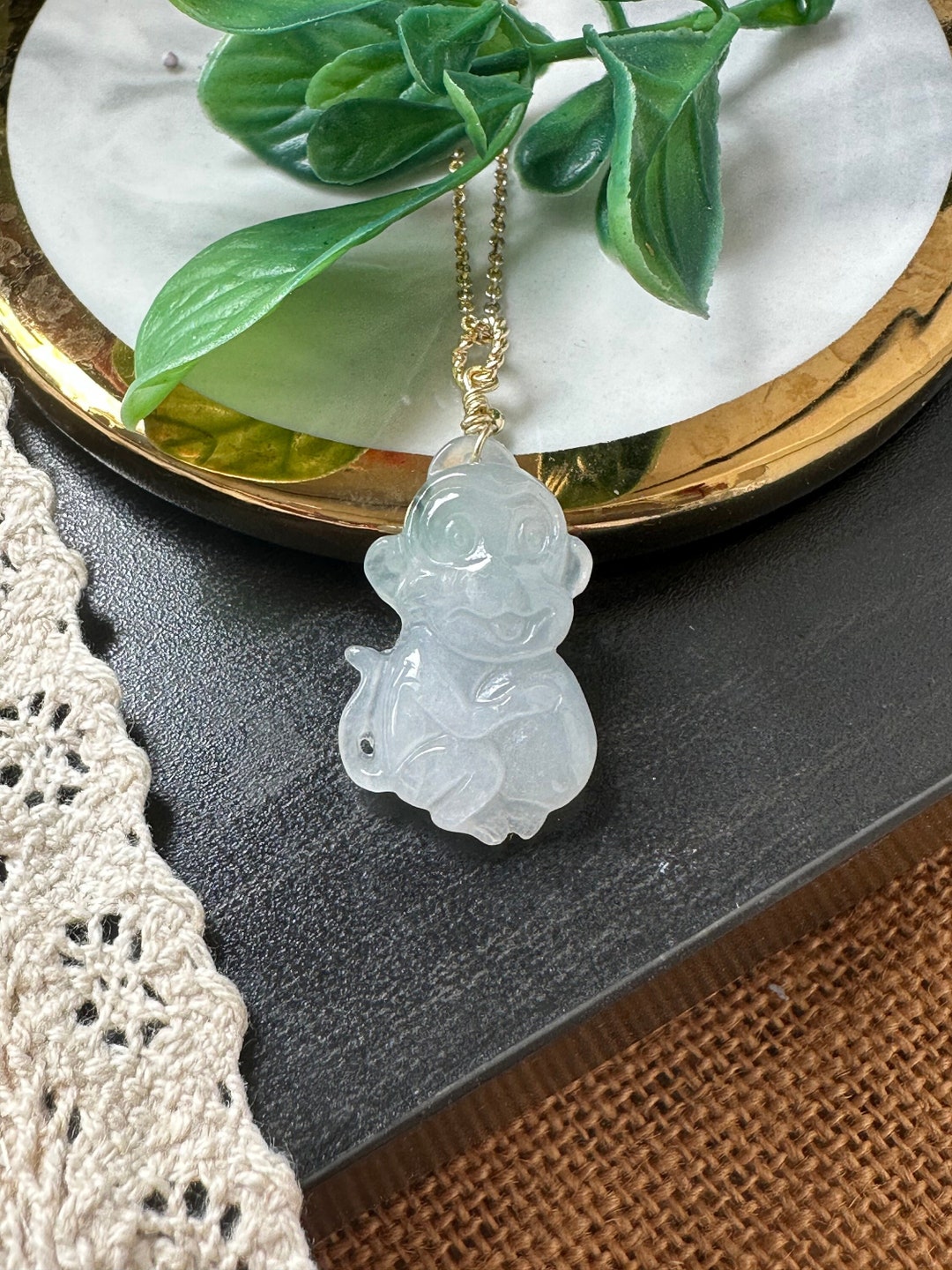 Helado azulado floral verde tipo A grado A jadeíta natural jade fei cui ...