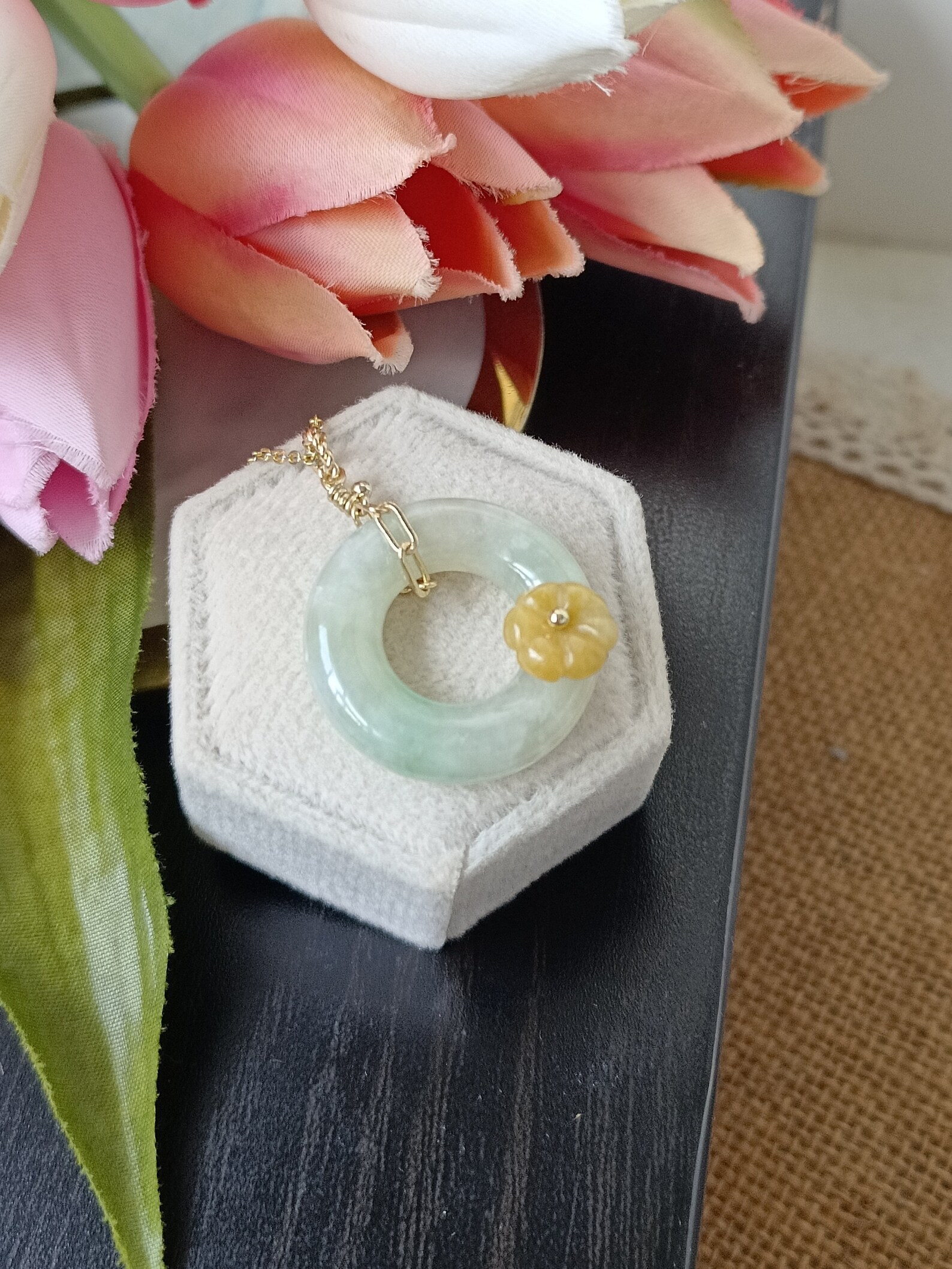 Icy Light Green and Yellow Type A Grade A Natural Jadeite Jade Fei Cui ...
