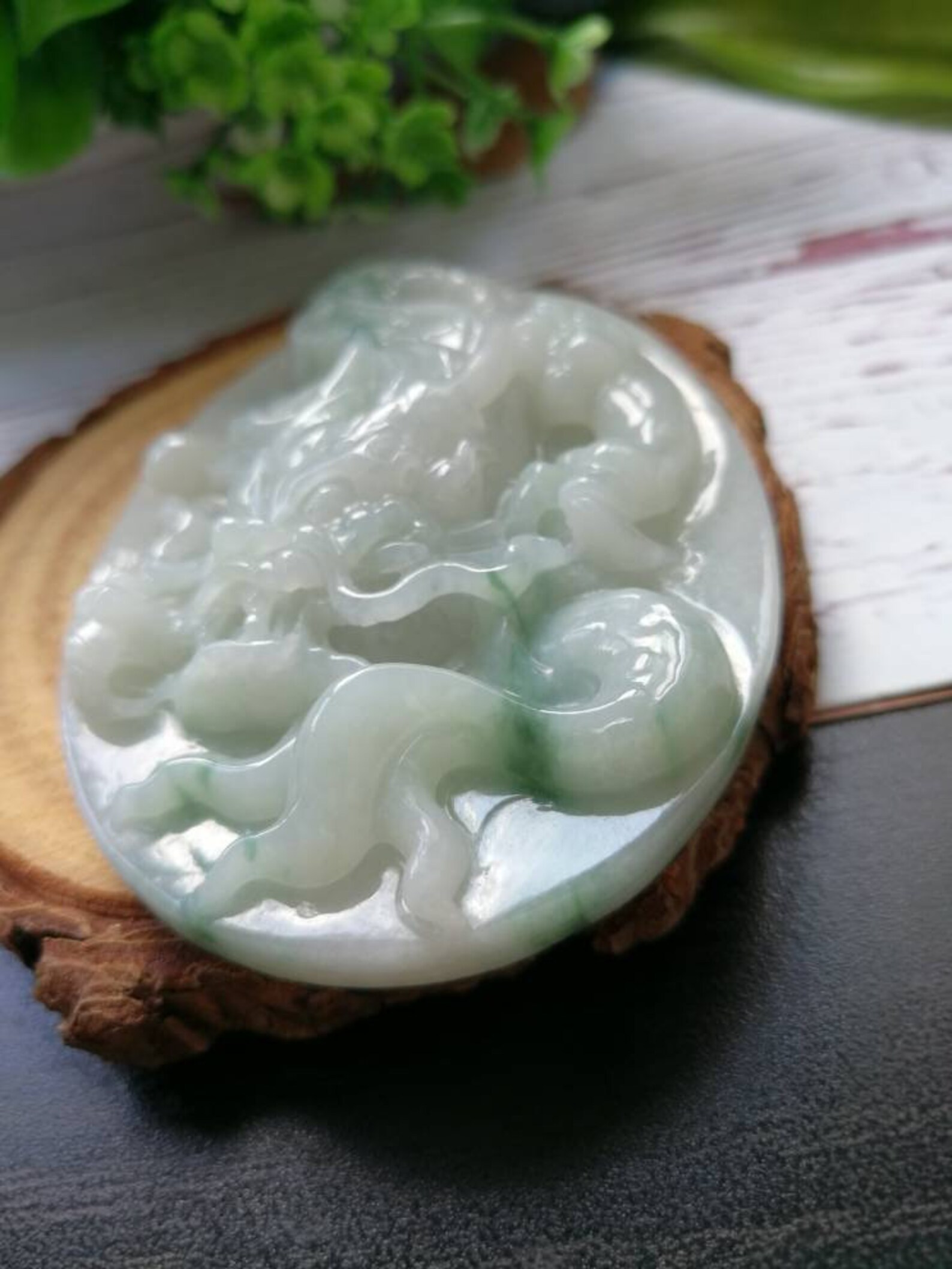 Floral Green Translucent Type A Grade A Natural Jadeite Jade - Etsy
