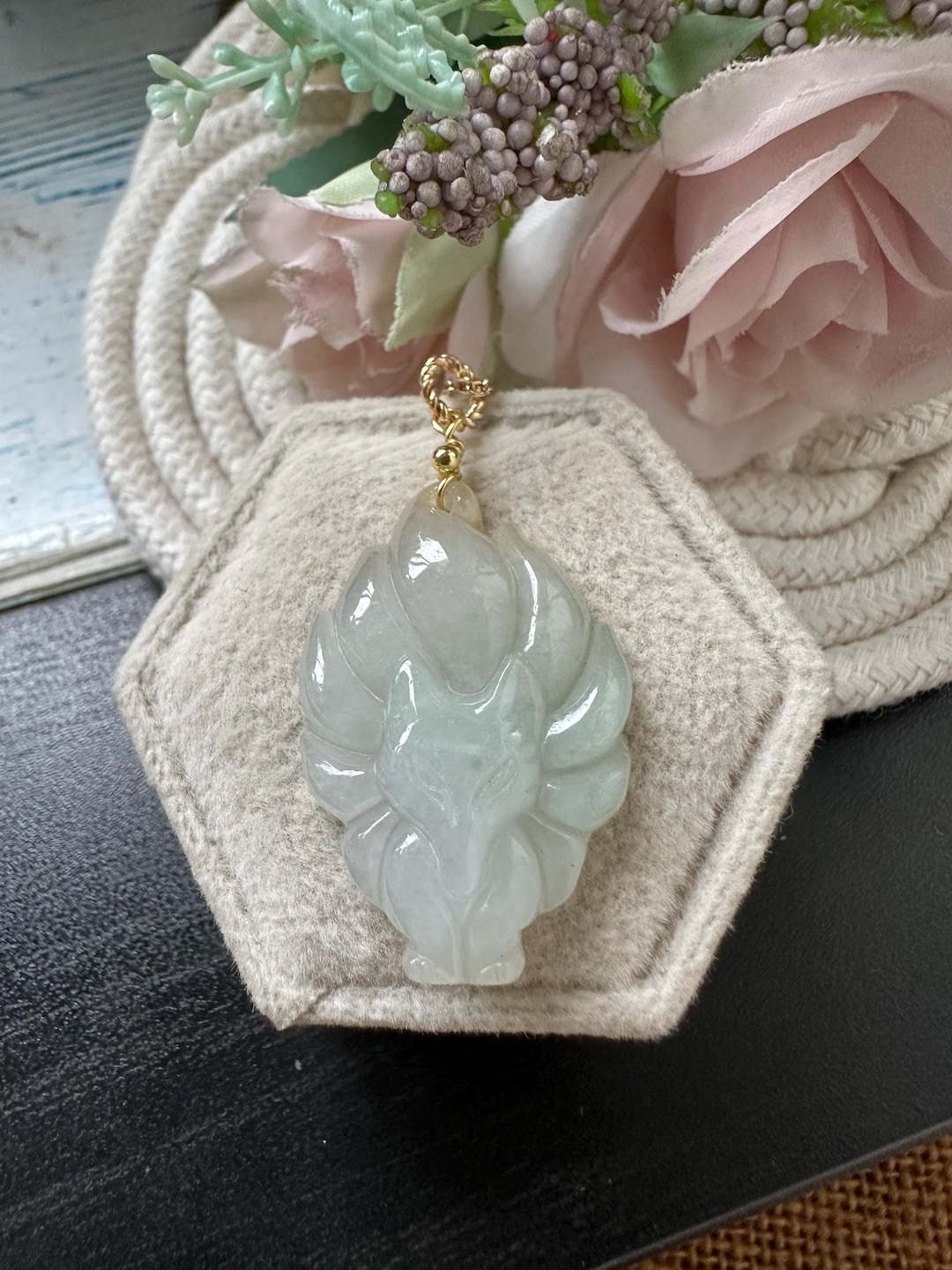 Icy Light Faint Green Type A Grade A Natural Jadeite Jade Fei Cui Nine ...