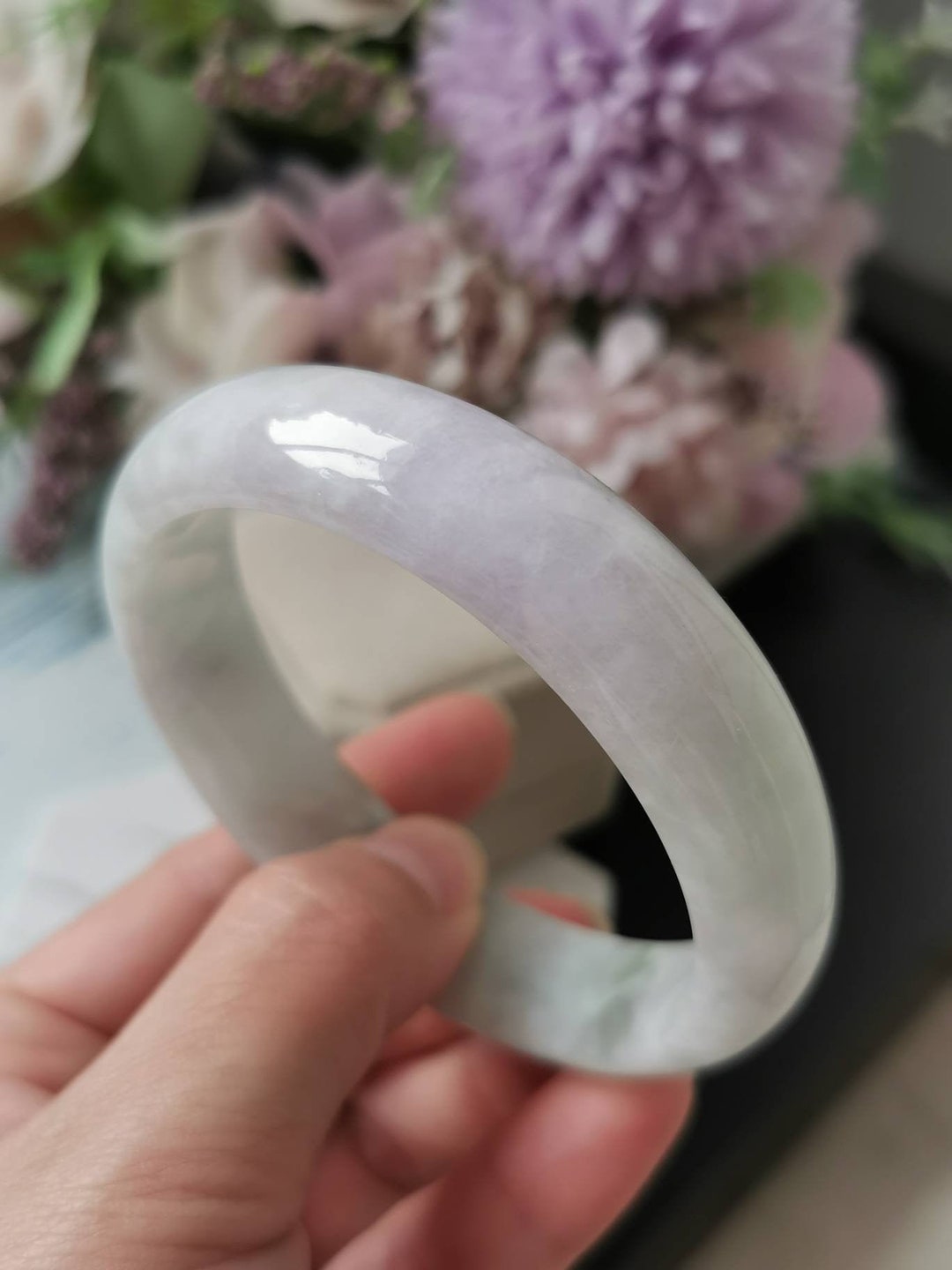 57.7MM Tri Color Type A Grade A Natural Jadeite Jade Fei Cui Modern ...