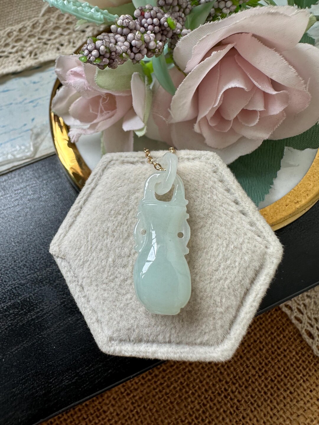 Icy Light Faint Green Type A Grade A Natural Jadeite Jade Fei Cui ...