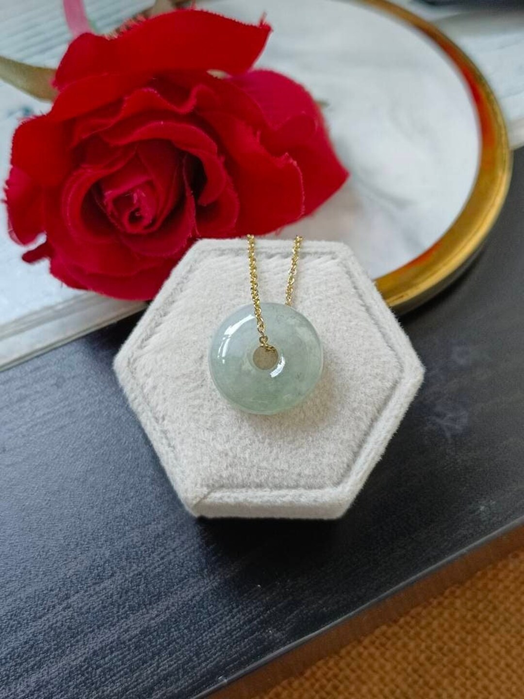 17.1MMM Icy Light Faint Green and White Type A Grade A Natural Jadeite ...