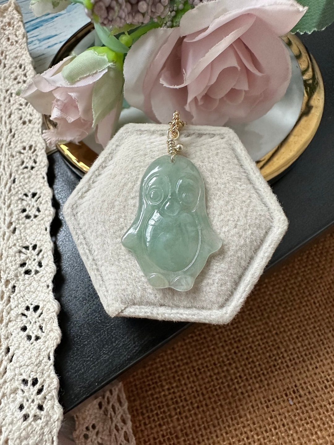 Icy Translucent Light Green Type A Grade A Natural Jadeite Jade Fei Cui ...