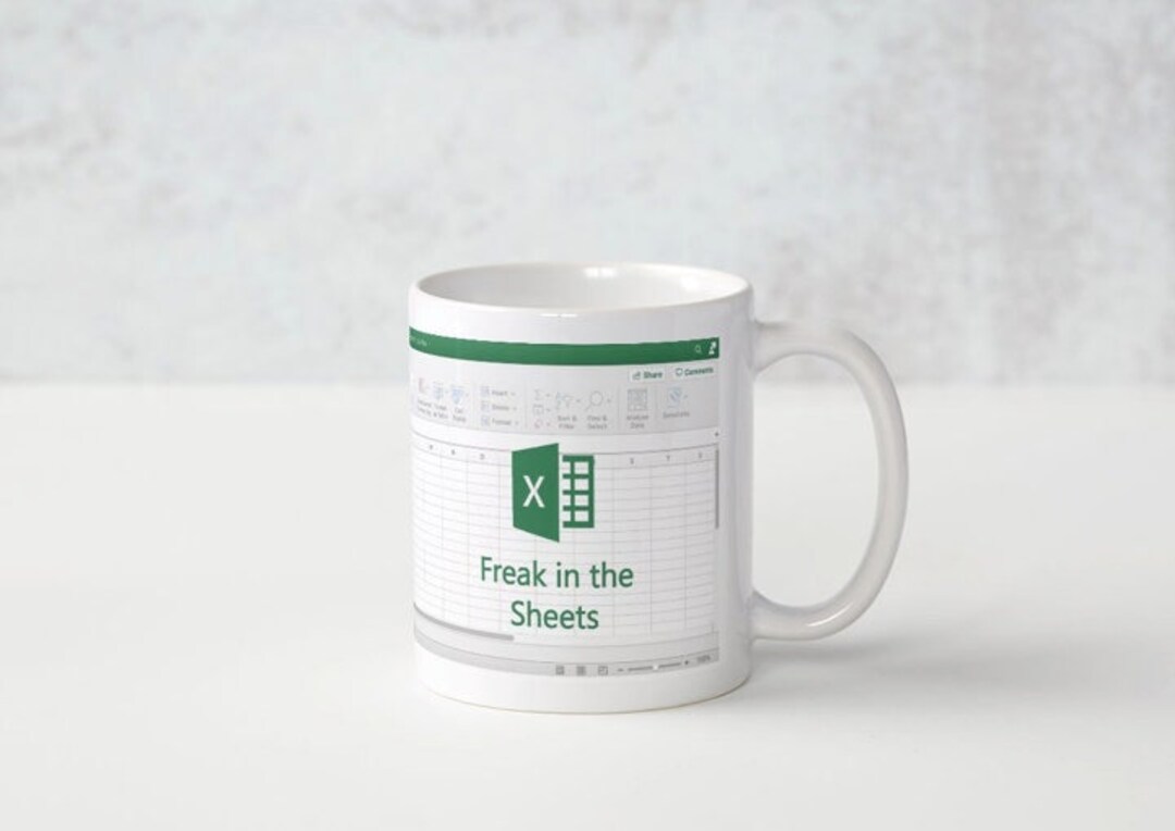 Excel Freak in the Sheets Mug - Etsy