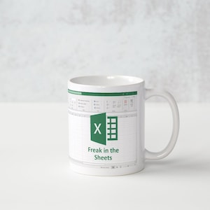 Excel Freak in the Sheets Mug - Etsy Australia