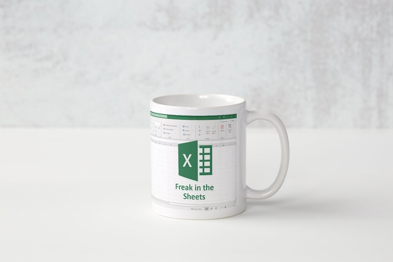 Excel Freak in the Sheets Mug - Etsy Australia