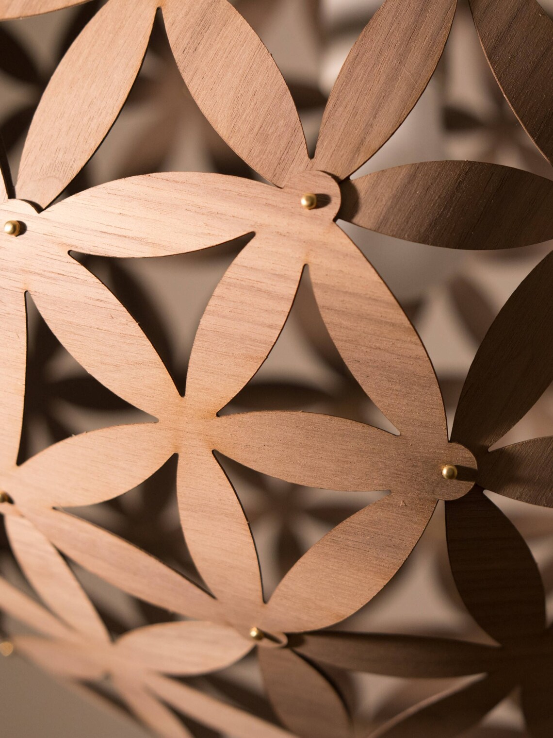 Pendant Light blomst No 1 Wood Veneer Walnut - Etsy