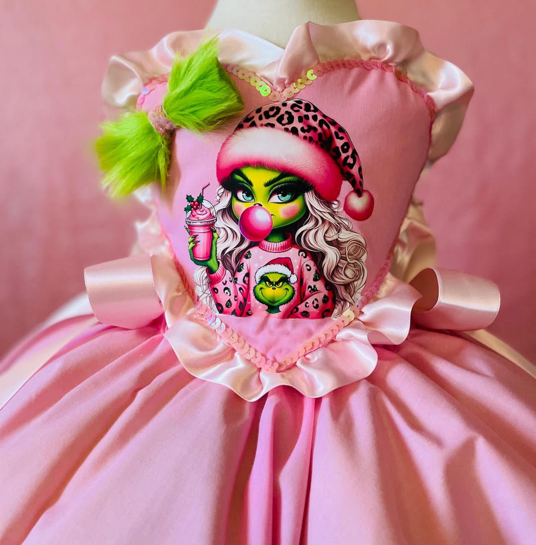 Pink Girl Grinch Circle Tutu Dress - Etsy